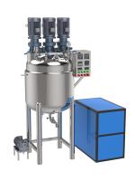 China PLC Controlled liquid blending machine with Homogenizing Head and Tilt Tank for sale