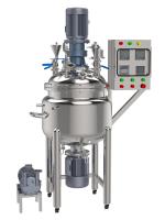 China PLC Controlled liquid blending machine with Homogenizing Head and Tilt Tank for sale