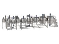 China Hydraulic Lifting Vacuum Emulsifier Homogenizer 316/304 Stainless Steel Material for sale