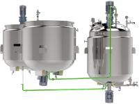 China Three Layers Vacuum Homogenizer Machine Steam/Electricity Heating for sale