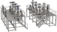 China High Shear Homogenizer Machine With Hydraulic Lifting Lid Double Jackets for sale
