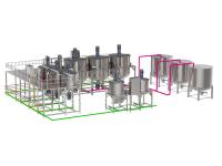 China Vacuum Emulsifying Mixer Toothpatse Making Machine With Hydraulic Lifting for sale