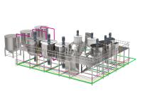 China Emulsification Homogenizer Mixer Machine Toothpaste Production Machine Customized for sale