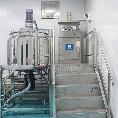 China Stainless Steel Industrial Electric Heating Liquid Soap Mixing Equipment Cosmetic Creams Mixing Tank Liquid Soap Making Machine for sale
