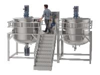 China Toothpaste Production Line Vacuum Emulsifying Mixing Shampoo Mixer Cream Making Machine With Heating and Cooling System for sale