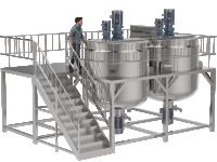 China Stainless Steel Commercial Emulsion High Speed Mixing Blending Machine Vacuum Homogenizer for sale
