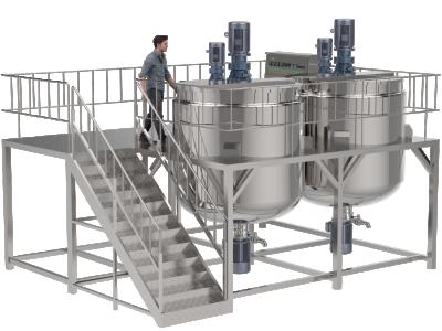China Stainless Steel Commercial Emulsion High Speed Mixing Blending Machine Vacuum Homogenizer for sale