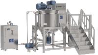 China Hydraulic Lift Toothpaste Making Jar Cream Mixing Agitador Body Lotion Homogenizer Mixer Vacuum Cosmetic Emulsifying Machine for sale