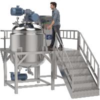 China 50L 100L 200L 300l 500l Lifting Vacuum Homogenizer Emulsifying Mixer Cosmetics Lotion Ointment Cream Toothpaste Making Machine for sale