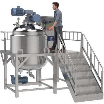 China 50L 100L 200L 300l 500l Lifting Vacuum Homogenizer Emulsifying Mixer Cosmetics Lotion Ointment Cream Toothpaste Making Machine for sale