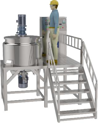 China Cosmetic Mixing Tank Small Vacuum Emulsifier Homogenizer Mixer For Making Mayonnaise for sale