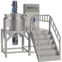 China Mixer Stainless Steel Chemical Cosmetic Liquid Mixing Equipment Double Jacketed Mixing Tank With Agitator for sale