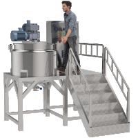 China Chemical Mixer Machine Equipment Cosmetic Cream Liquid Detergent Mixing Machine Stainless Mixer Tank for Shampoo for sale