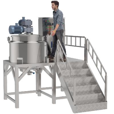 China Chemical Mixer Machine Equipment Cosmetic Cream Liquid Detergent Mixing Machine Stainless Mixer Tank for Shampoo for sale