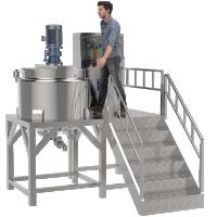 China Vacuum Emulsifying Mixer Tank For Cosmetics Make Up Product Process Homogeneous Mixing Machine for sale