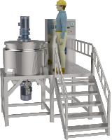 China Industry Lubricant Liquid Oil Blending Mixing Machine Stirring Tank Prices Cosmetic Making Machine Mixer for sale