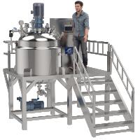 China Double Jacketed Mixing tank Shampoo Liquid Soap Sauce Jam Ketchup Industrial Heated Jacketed Mixing Tanks for sale