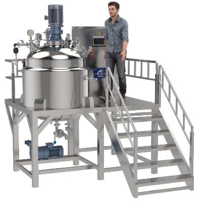 China Double Jacketed Mixing tank Shampoo Liquid Soap Sauce Jam Ketchup Industrial Heated Jacketed Mixing Tanks for sale