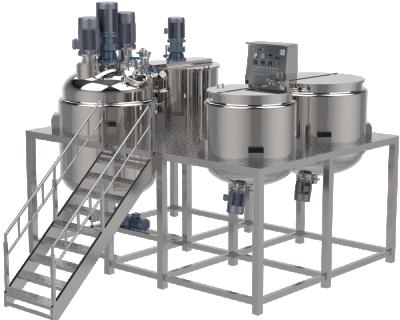 China Sealed Mixing Tank Facial Cleanser Cream Lotion Cosmetic Mixing Machine Liquid Shampoo Gel Detergent Blending Equipment for sale