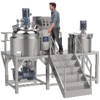 China Cosmetic Cream Mixing Machine Homogenizer Emulsifying Mixer Liquid Soap Hand Wash Shampoo Making Machine for sale