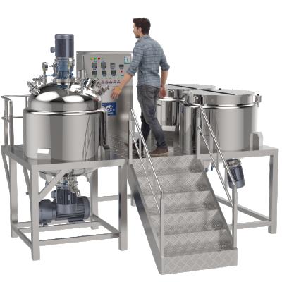 China Vacuum Homogenizing Mixer High Shear Homogenizing Mixing Equipment For Face Cream Making for sale