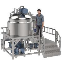 China Arrivals Movable Liquid and Powder Mixer Machine Detergent Mixing Machine Heating Tank Mixing Tank with Homogenizer for sale
