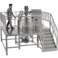 China Stainless Steel Agitator Mixer Stirrer Homogenizer Blender Liquid Detergent Mixing Tank Chemicals High Shear Homogenizer for sale