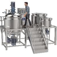 China CE Industrial Automatic High Shear Homogenizer Tomato Sauce Making Machine Mixing tank Blending Liquid Detergent Mixing Machine for sale