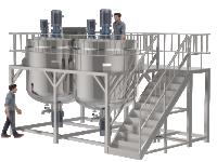 China Homogenization Static Mixer Motor Gear Automatic Vacuum Mixing for Shampoo Conditioner 1000L Capacity Chemical for sale