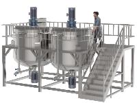 China Industrial Paste Lotion Making Machine Ointment Cream Mixing Machine High Viscosity Product Vacuum Emulsification for sale
