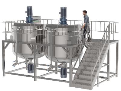 China Industrial Paste Lotion Making Machine Ointment Cream Mixing Machine High Viscosity Product Vacuum Emulsification for sale