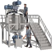 China Liquid Detergent Blending 500l Perfume Making Machine Soap Mixer with Agitator 300l Food Mixer Mixing Tank Large Stainless Steel for sale