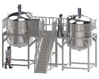 China Electric Heated Stainless Steel Food Liquid Mixer Beer Shampoo Soap Homogeneous Blending Mixing Tank with Agitator for sale