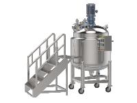 China Vacuum Chemical Cosmetic Liquid Mixer Gel Making Equipment Liquid Soap Mixing Machine Mixing Tank Blending Machine for sale