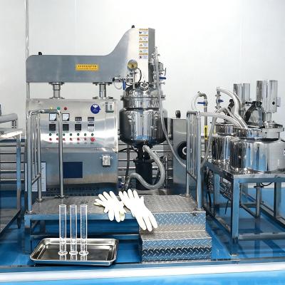 China Vacuum Homogenizing Emulsifier Stainless Steel Mixing Tank With Heating System For Cosmetic Cream Lotion for sale