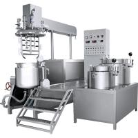 China 10L 20L 30L 50L 100L Ointment Cosmetic Cream Emulsion Machine Vacuum Homogenizing Mixer with High Shear Emulsifier Mixing for sale