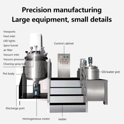 China High Shear Homogeneous Vacuum High Quality Cosmetic Equipment Liquid Emulsification Mixing Homogenizer for sale