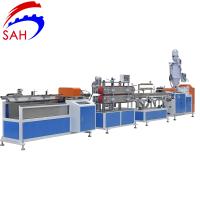 China Plastic PC PVC PP PE ABS PMMA Pipe Profile Extrusion Line with T5 T8 Lighting Tube Production 3-in-1 Cutting System for sale