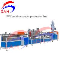 China PVC Profile Extruder Production Line with AC Frequency Converter and 3-in-1 Cutting/Punching/Drilling Functions for sale