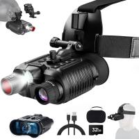 China Head-Mounted Night Vision Goggles - Rechargeable Hands Free Night Vision Binoculars Goggles,1312FT Digital Infrared Viewing for Adults,Include 32GB SD Card,8X Digital Zoom for sale