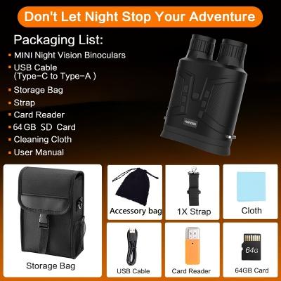 China Mini80 16X Digital Zoom Night Vision Binoculars with 4K Video Resolution and 6000mAh Battery for Outdoor Adventures for sale
