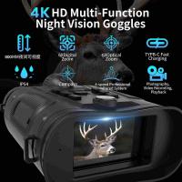 China Night Vision Scope with 4K Video 40MP Resolution and 6X Optical Zoom for Hunting and Camping for sale