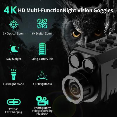 China Compact Night Vision Scope MINI91 with 4K Resolution 12X Zoom and 200m IR Range for sale