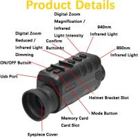 China NVG07s Night Vision Monoculars with 4K Recording, Switchable IR (850nm/940nm), and OLED Display for Hunting & Security for sale