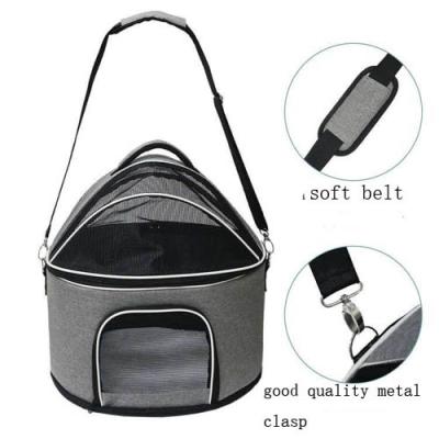China Custom Polyester Pet Carrier Backpack 40x40x23cm for Dog and Cat Outdoor Travel for sale