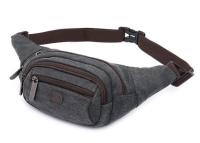 China Canvas Cotton Barrel Waist Bag with Earphone Hole 200pcs MOQ Custom Logo for sale