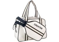 China PU Leather Pickleball Tote Bag 16x4x12in Women Duffel with Paddle Pocket for sale