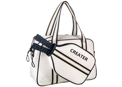 China PU Leather Pickleball Tote Bag 16x4x12in Women Duffel with Paddle Pocket for sale