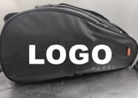 China Large Capacity Padel Racket Bag 61x38x31cm Black with Shoe Compartment for 4 Rackets for sale