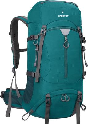 China 50L Water Resistant Hiking Backpack with Rain Cover Lightweight Nylon Travel Backpack for sale